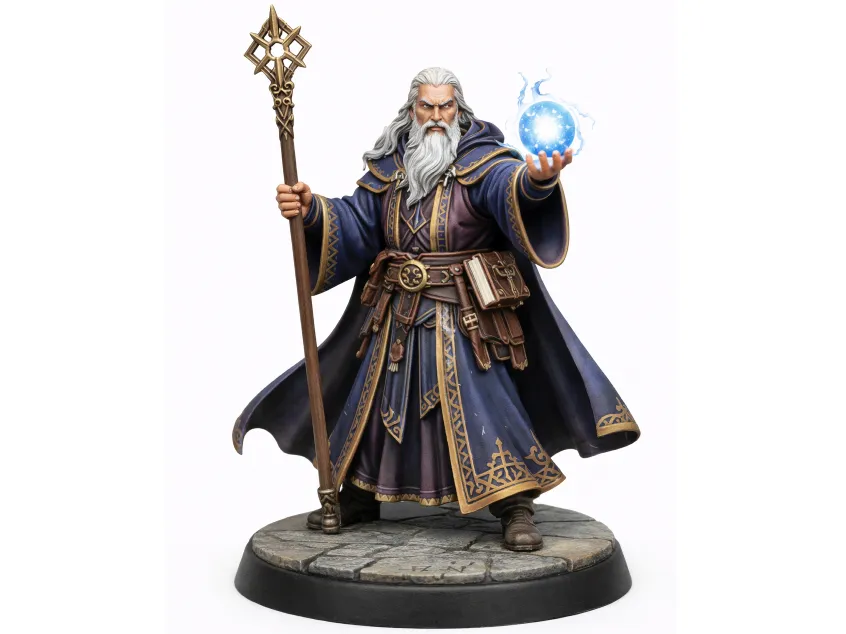 Miniatura de Mago Humano - Modelo de impresión 3D gratuito - MakerWorld