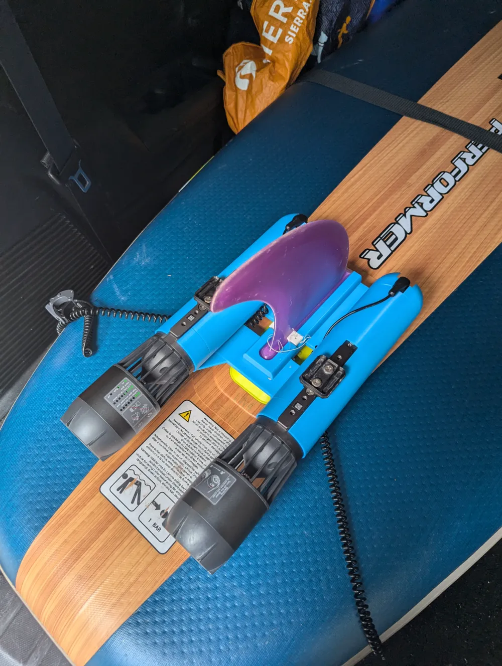 Dual Subnado Paddleboard Fin Mount - Free 3D Print Model - MakerWorld