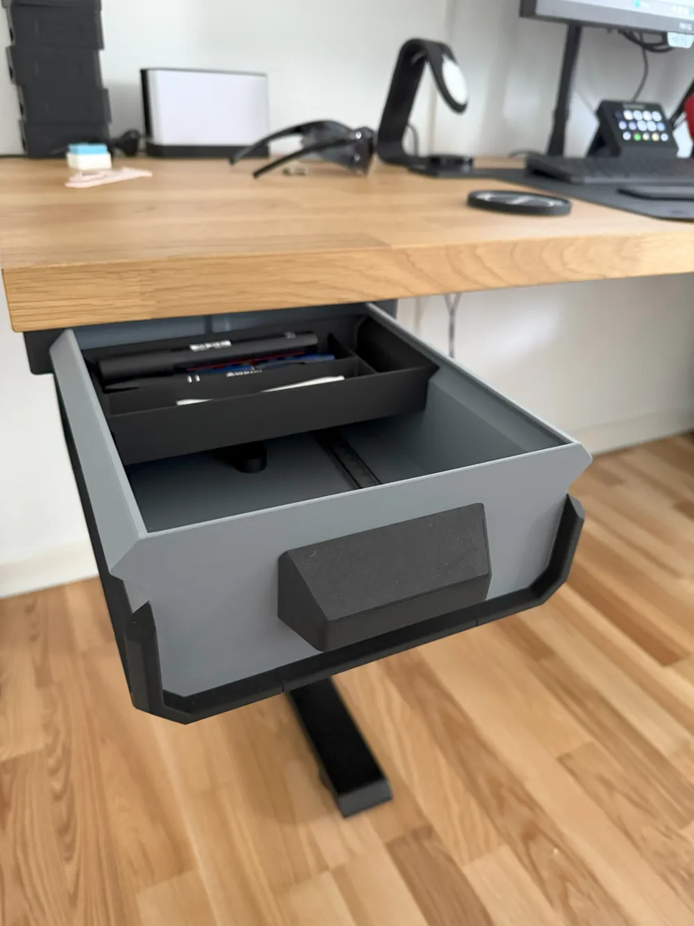 Under desk drawer with multi storage - Free 3D Print Model - MakerWorld