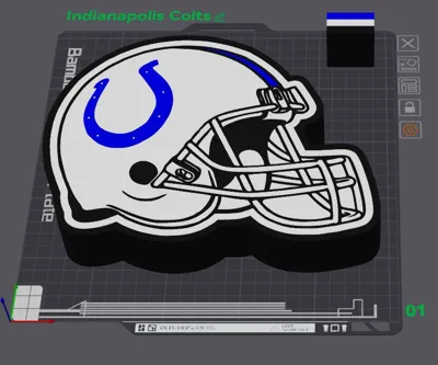 Indianapolis Colts Helmet LED Light Box by Wizard7741 - MakerWorld