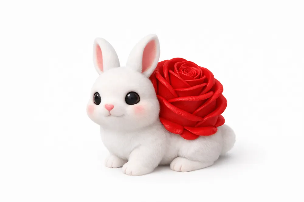Valentine Gift Animal Set – Cute Rose Figures - Free 3D Print Model ...