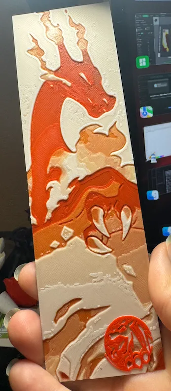 Charizard Hueforge Bookmarks by Taikounou - MakerWorld