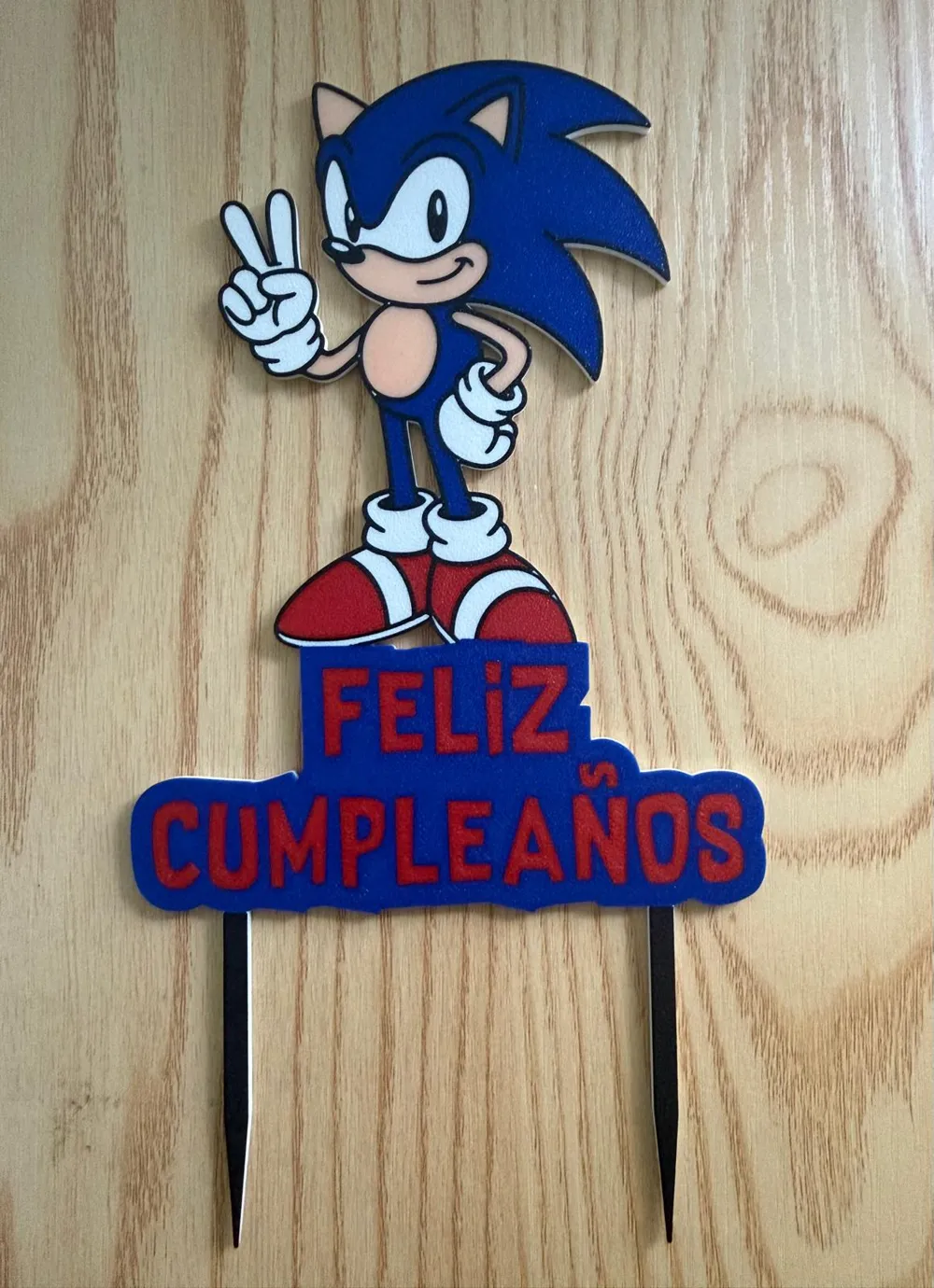Topper de Tarta de Sonic the Hedgehog - Modelo de impresión 3D gratuito ...