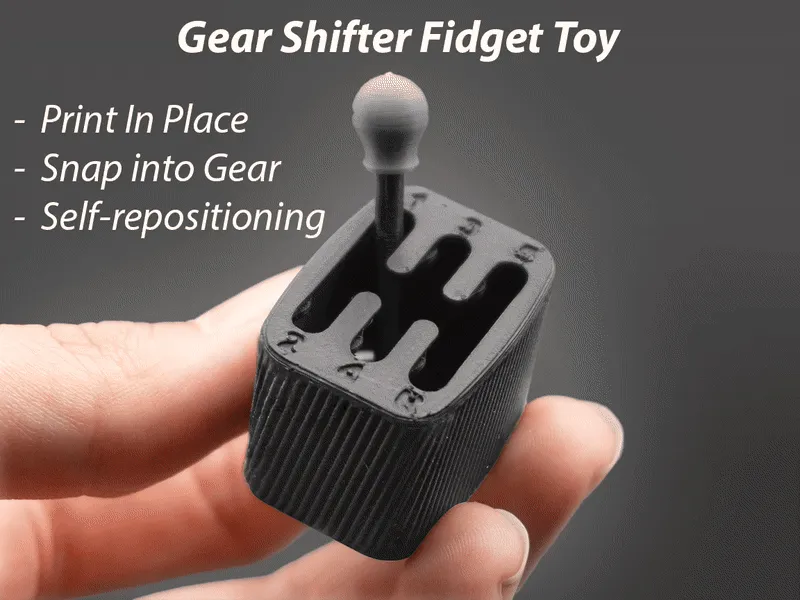 Gear Shifter Fidget Toy - Print In Place - Free 3D Print Model - MakerWorld