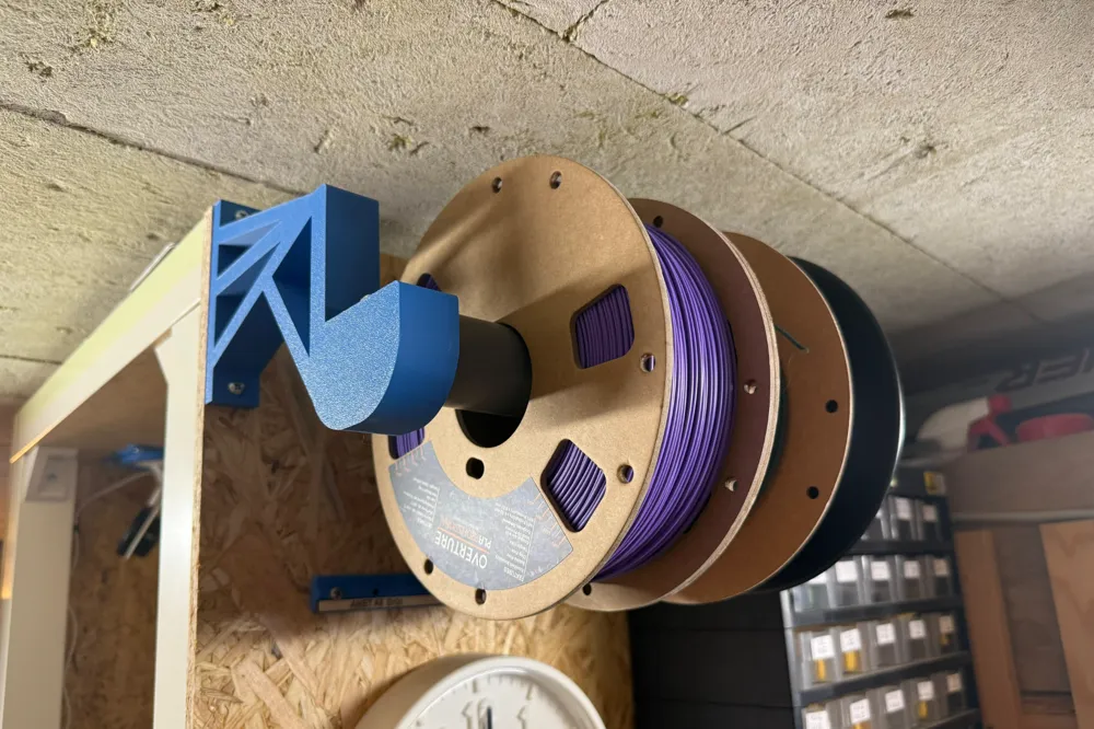 Wall-Mounted Spool Holder by mxllner MakerWorld: Download Free 3D Models