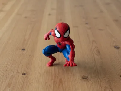 Spider-Man Landing Pose Figure - Free 3D Print Model - MakerWorld