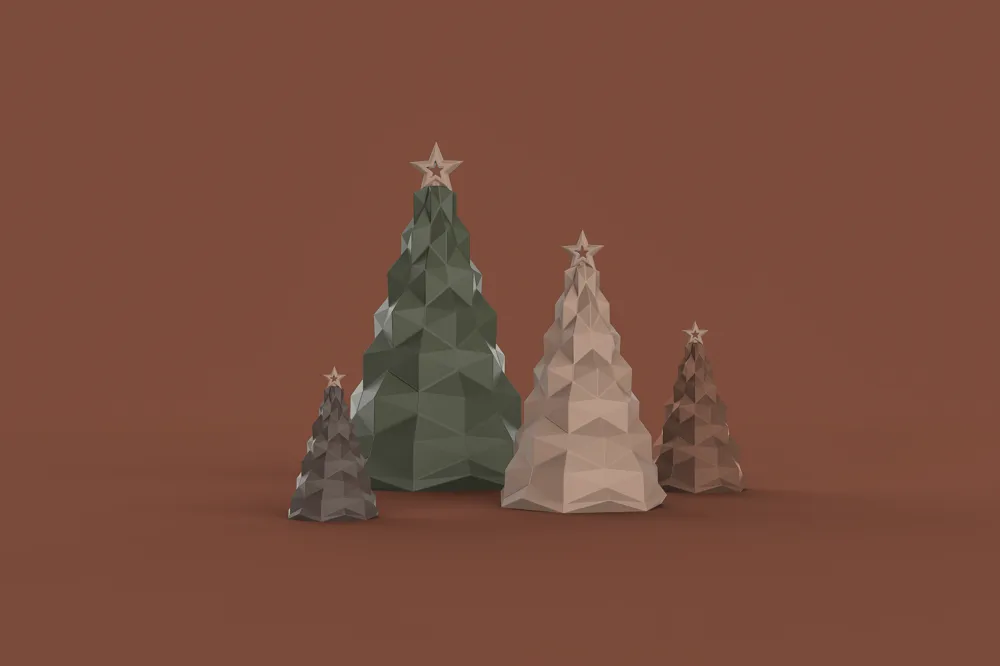 Modern Christmas Tree Decor - Free 3D Print Model - MakerWorld