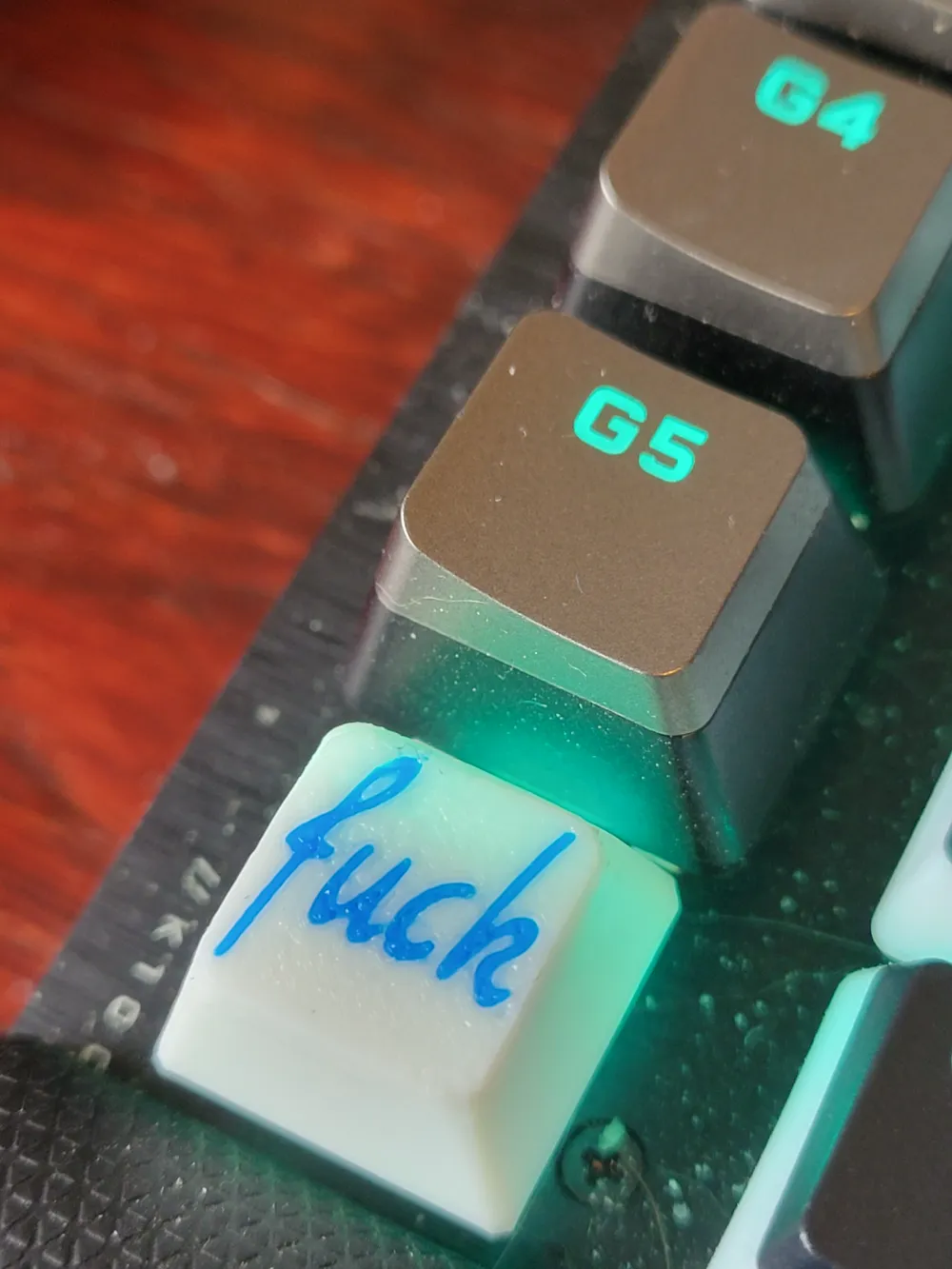 Elegant cursive f*** keycap Remixed by moonrakerone - MakerWorld