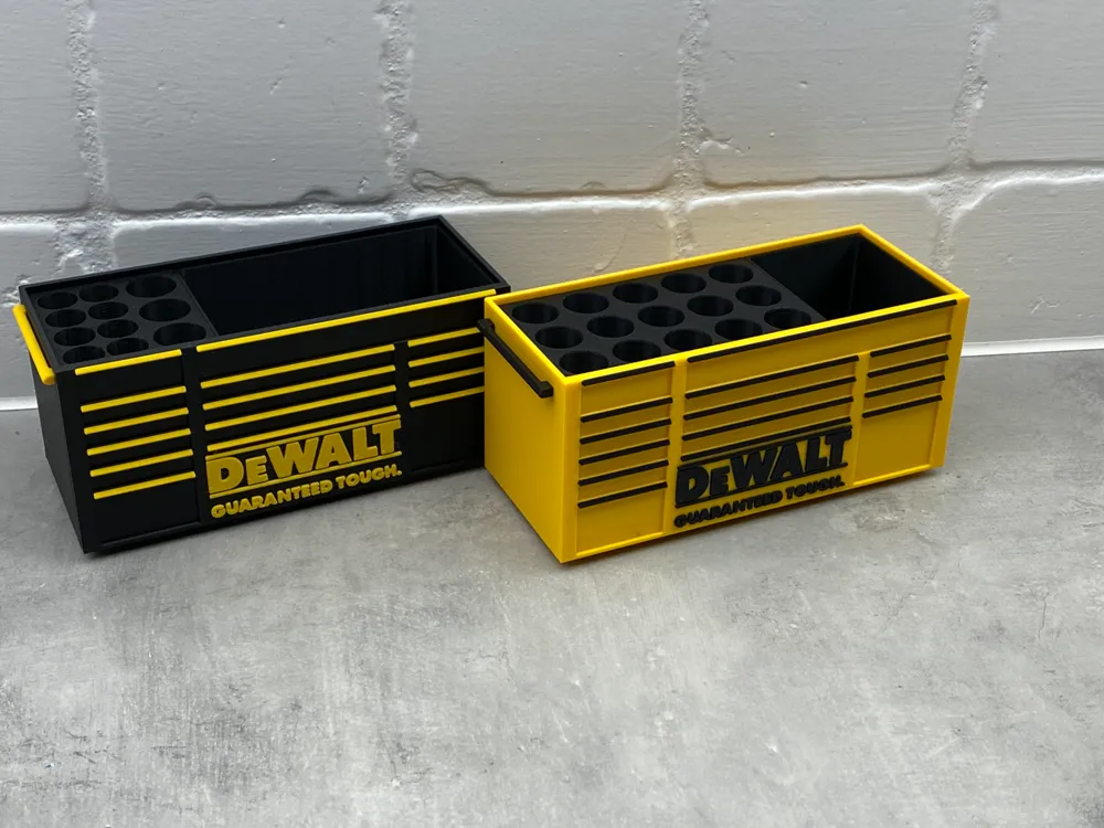 DeWalt Desktop Workbench Toolbox Pen Holder by Mrtk1970 - MakerWorld