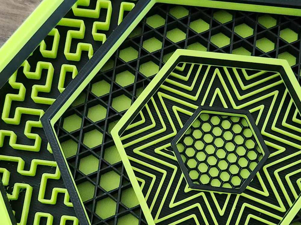 Multi-Level Decorative Geometric Patterns Tray by ...