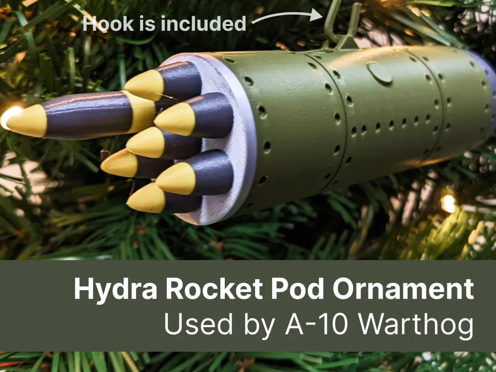 Hydra Rocket Pod used by A-10 Warthog | Ornament by Rexi Labs ...