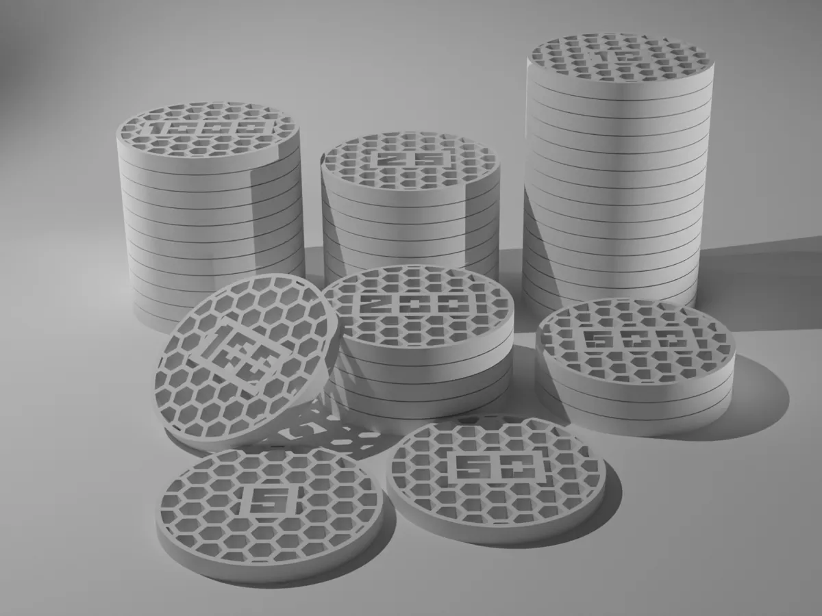 Poker Chip Airless. - Free 3D Print Model - MakerWorld