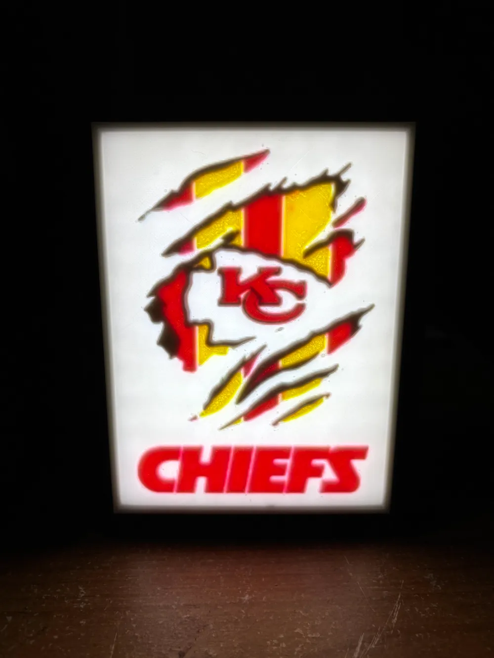 Kansas City Chiefs Lithophane + Frame by cynthiascreativecreations ...