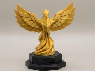 Golden Phoenix - Free 3D Print Model - MakerWorld