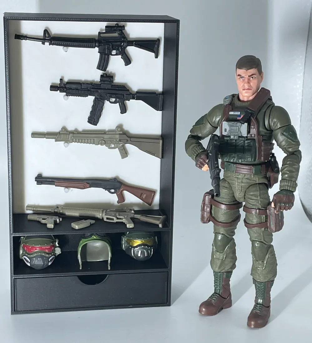 Gun Rack Display for 1:12 Action Figure Weapons by Roughrider 3D ...