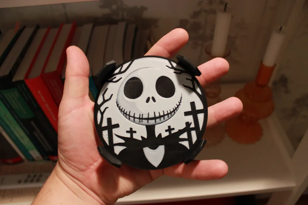 Jack Skellington Coaster | Halloween | TWO colors by Schelin MakerWorld ...