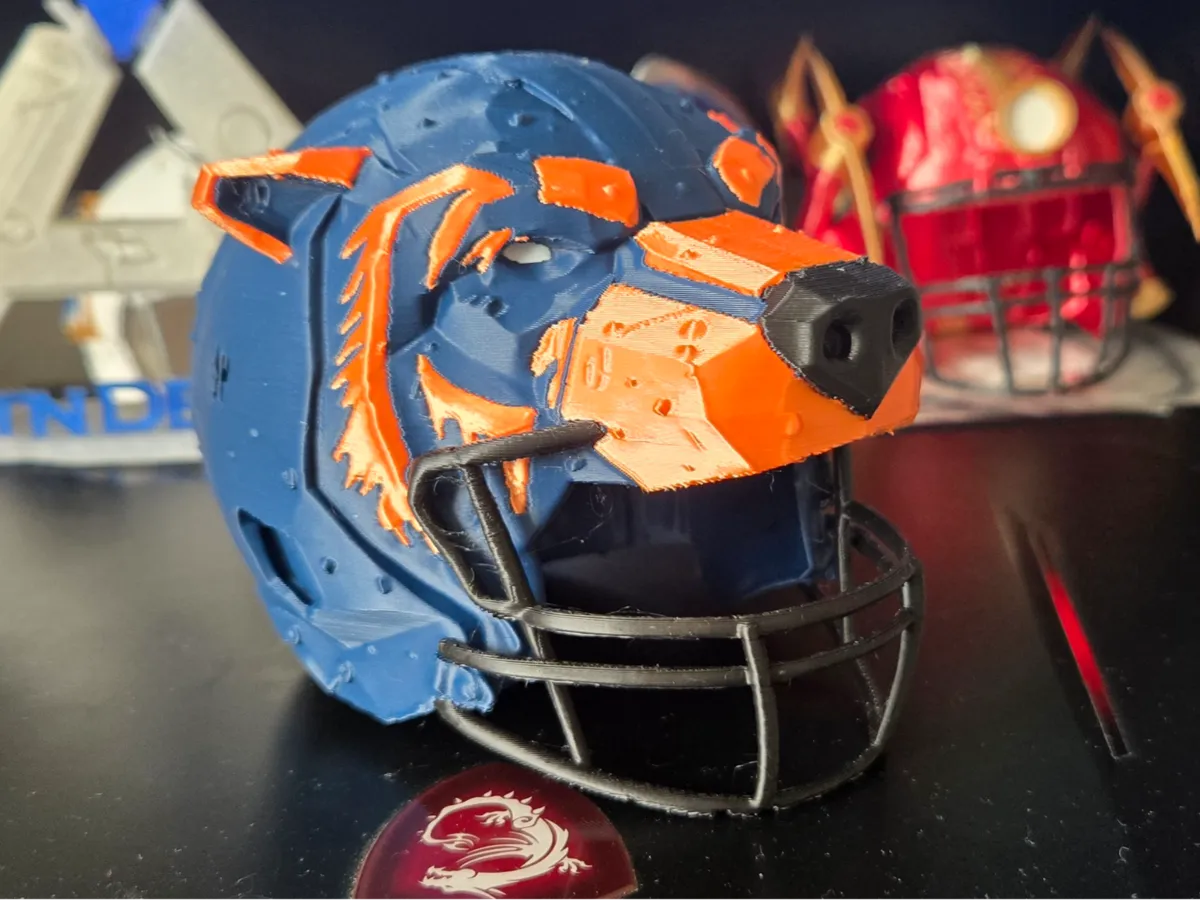 Chicago Bears Mini Helmet - Free 3D Print Model - MakerWorld