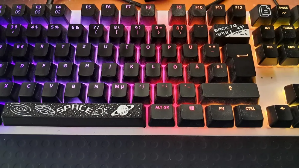 "Space" backspace keycap by HandCraft MakerWorld: Download Free 3D Models