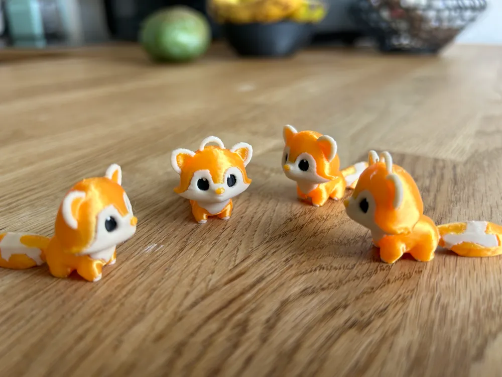 Red Panda / Fox fantasy creature + keychain - Free 3D Print Model ...