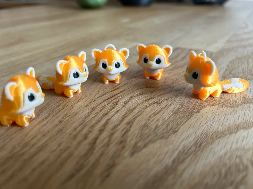 Red Panda / Fox fantasy creature + keychain - Free 3D Print Model ...