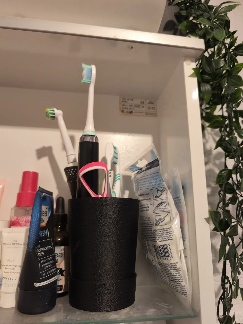 toothbrush cup - removable drain container - Free 3D Print Model ...