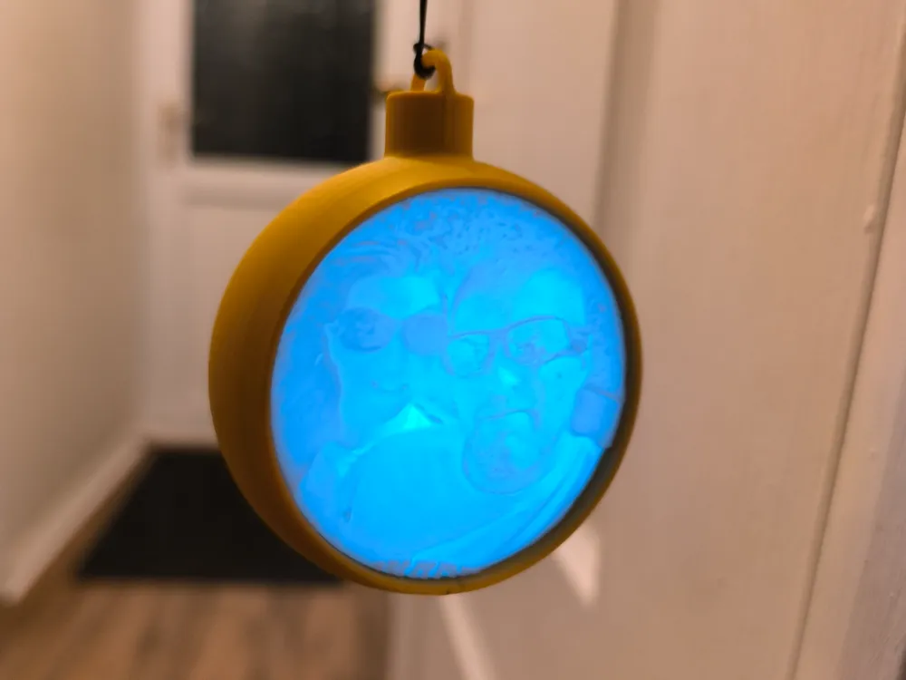 Christmas led lithophane bauble by VoidReaver MakerWorld: Download Free ...
