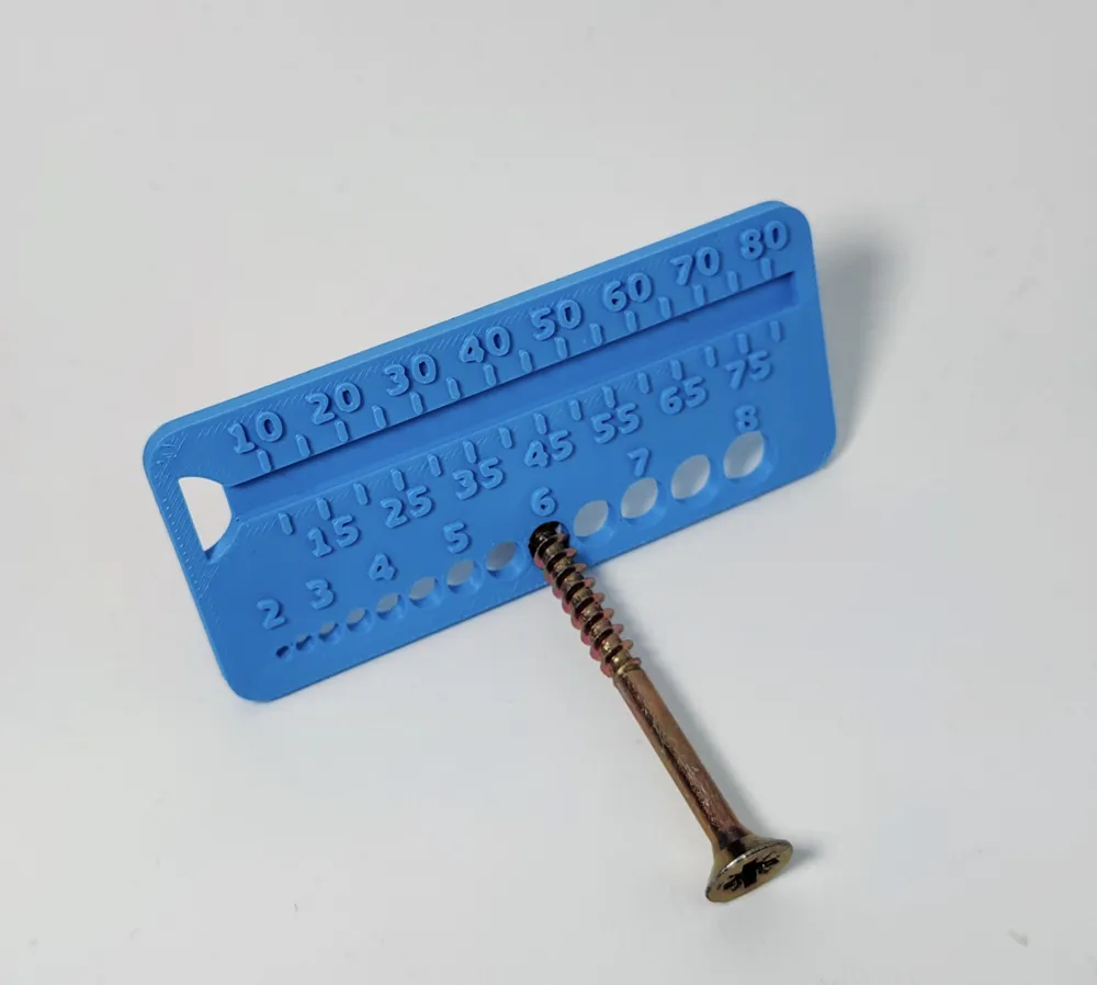 Ultimate Wood Screw Gauge & Sorter (2-8mm/Metric) - Free 3D Print Model ...