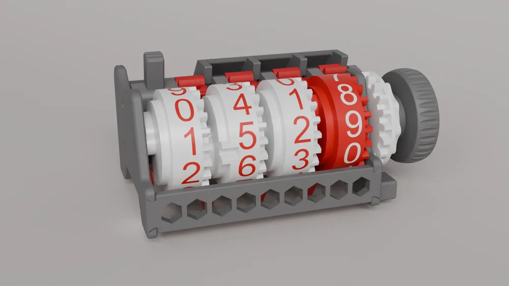 Mechanical counter / Odometer with reset mechanism by Rade - MakerWorld