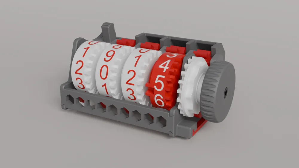 Mechanical counter / Odometer with reset mechanism by Rade - MakerWorld