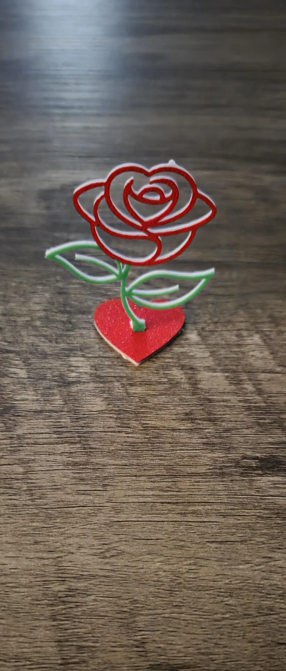 Valentines Day Gift card holder with Kit Card Rose - Free 3D Print ...