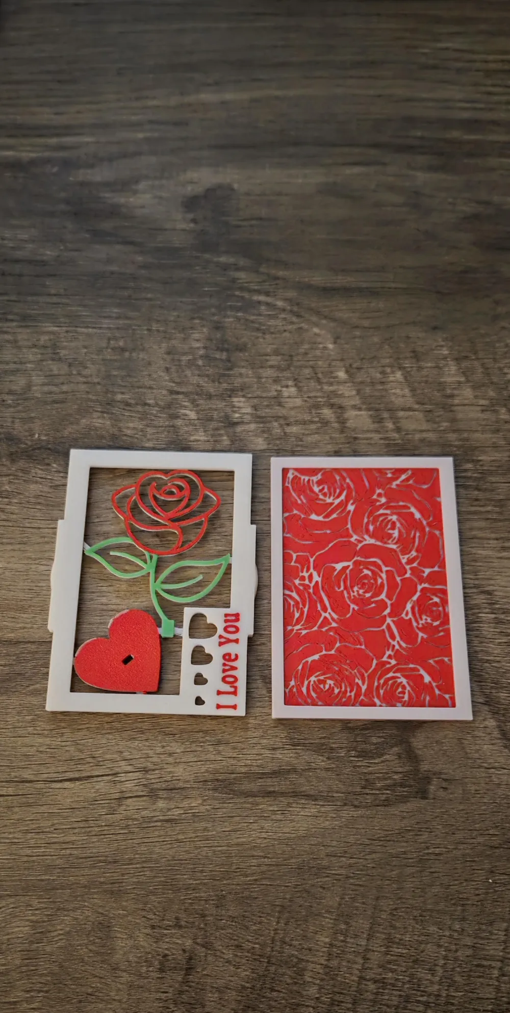 Valentines Day Gift card holder with Kit Card Rose - Free 3D Print ...