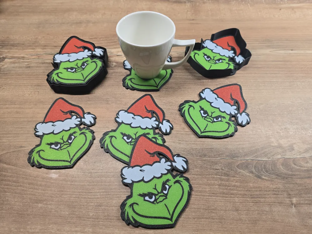 Coaster Grinch by Neggan MakerWorld: Download Free 3D Models