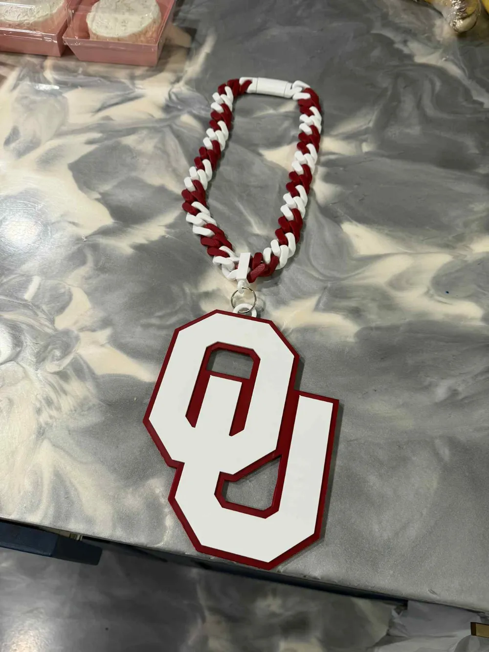 Oklahoma Sooners OU Necklace/Chain Pendant by Ricemahn MakerWorld ...