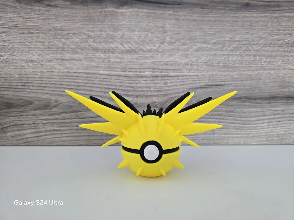 #0145 Zapdos Pokéball - Multiparts - Free 3D Print Model - MakerWorld