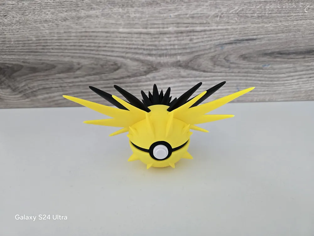 #0145 Zapdos Pokéball - Multiparts - Free 3D Print Model - MakerWorld
