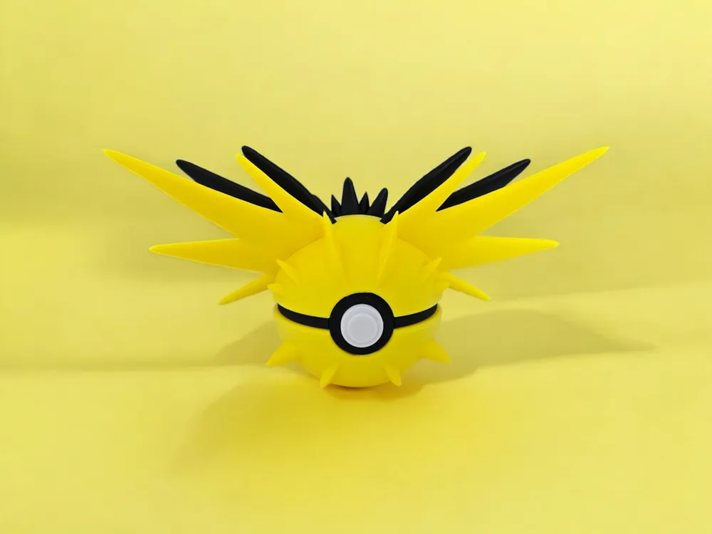 #0145 Zapdos Pokéball - Multiparts - Free 3D Print Model - MakerWorld