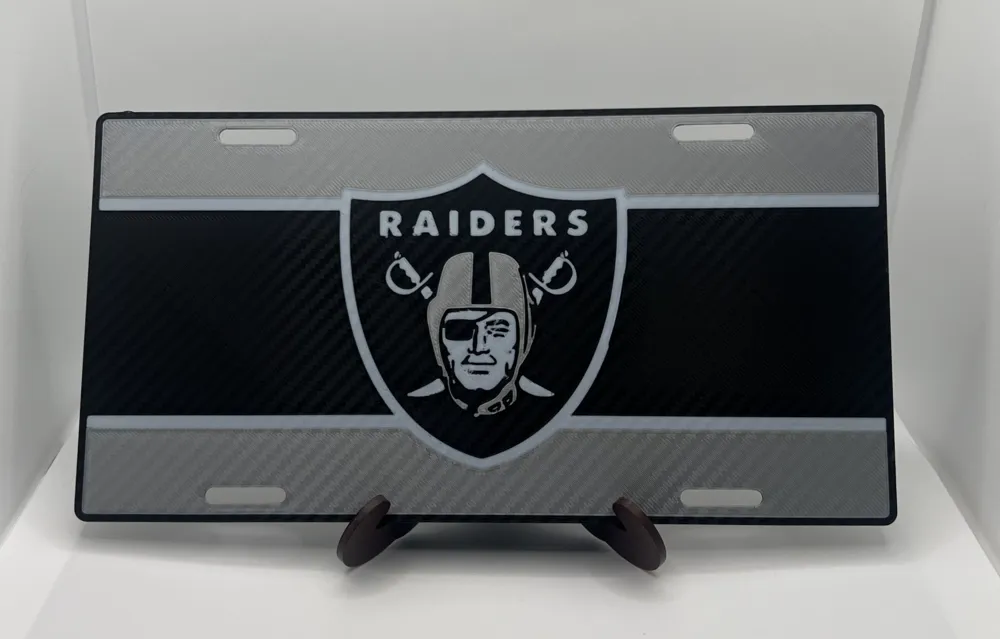 NFL Team License Plate - Las Vegas Raiders by Jandaa - MakerWorld