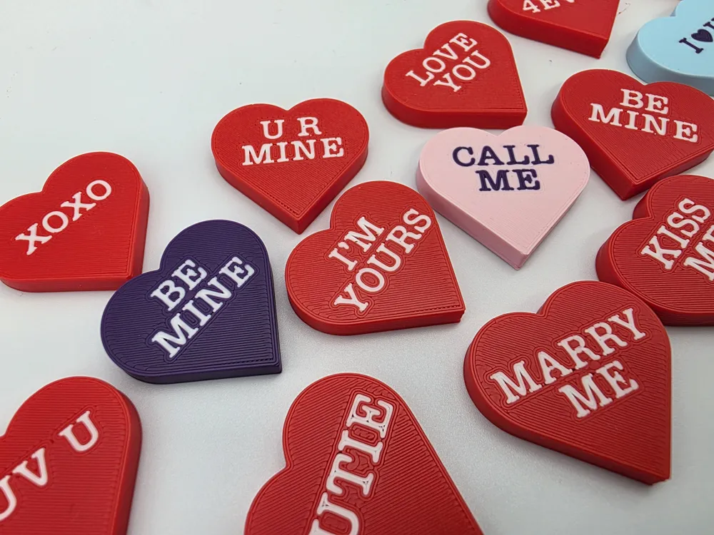 15 Conversation Hearts - AMS - Free 3D Print Model - MakerWorld