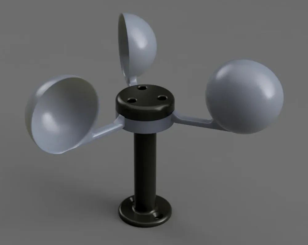 Anemometer - wind signaling 2x ballbearing by BHMarten - MakerWorld