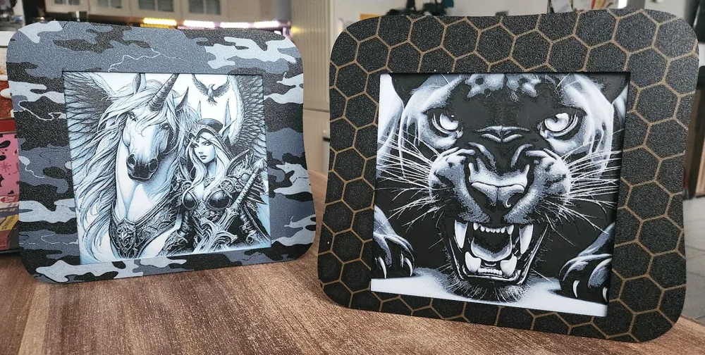 Hueforge Frame 150x150 Hexagon Picture Frame by Calipitter - MakerWorld