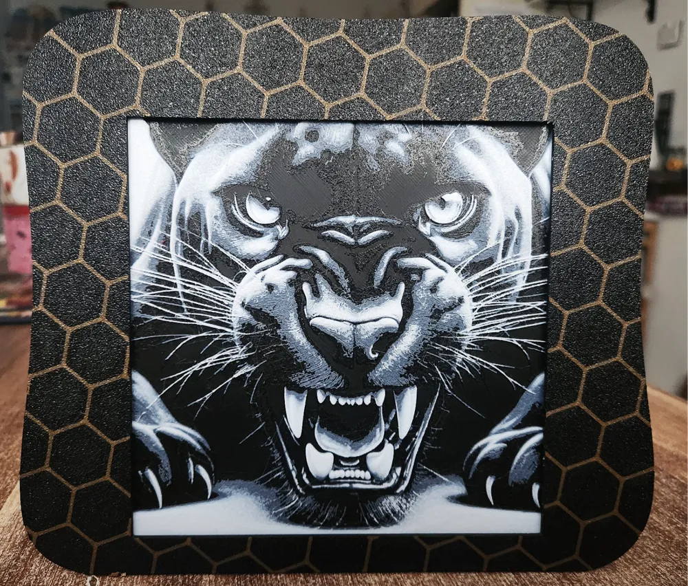 Hueforge Frame 150x150 Hexagon Picture Frame by Calipitter - MakerWorld