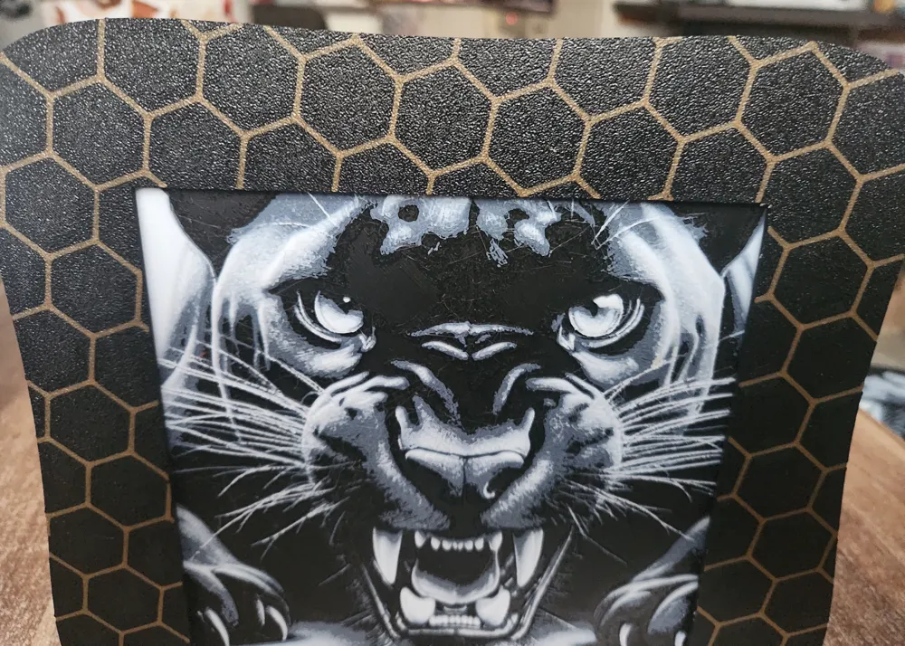 Hueforge Frame 150x150 Hexagon Picture Frame by Calipitter - MakerWorld