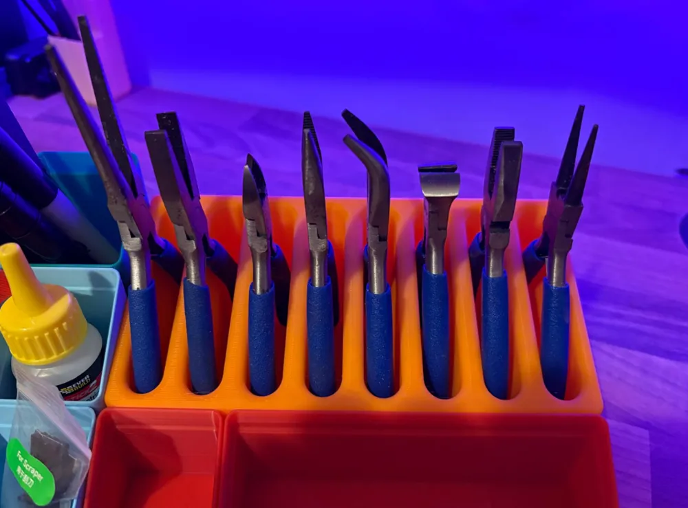 Gridfinity Vertical Mini Plier Holder x 8 by brillious MakerWorld: Download Free 3D Models