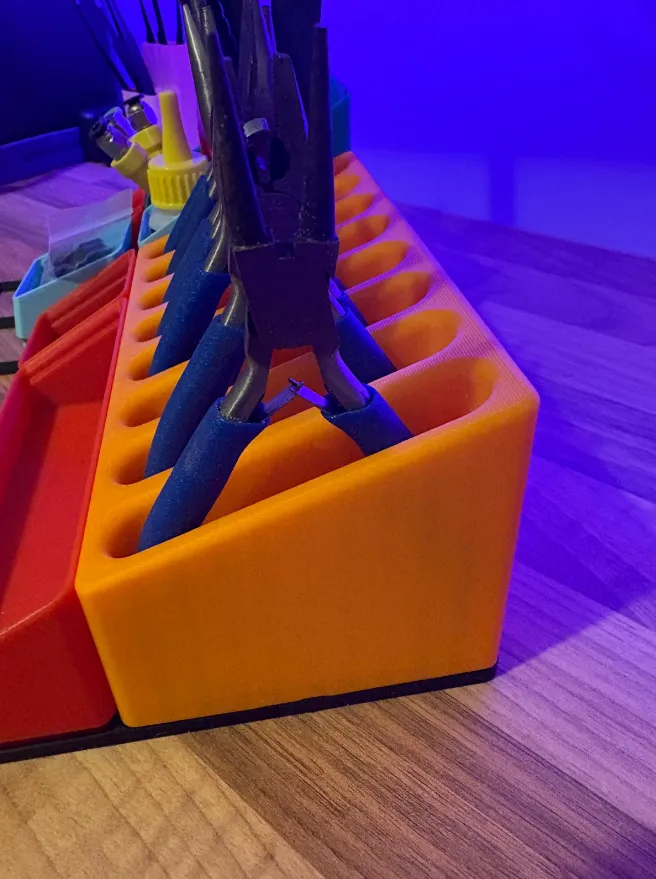 Gridfinity Vertical Mini Plier Holder x 8 by brillious MakerWorld: Download Free 3D Models