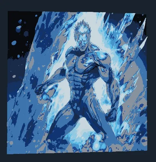 Marvel ice-man hueforge by Rotterdam_3d_Art MakerWorld: Download Free ...