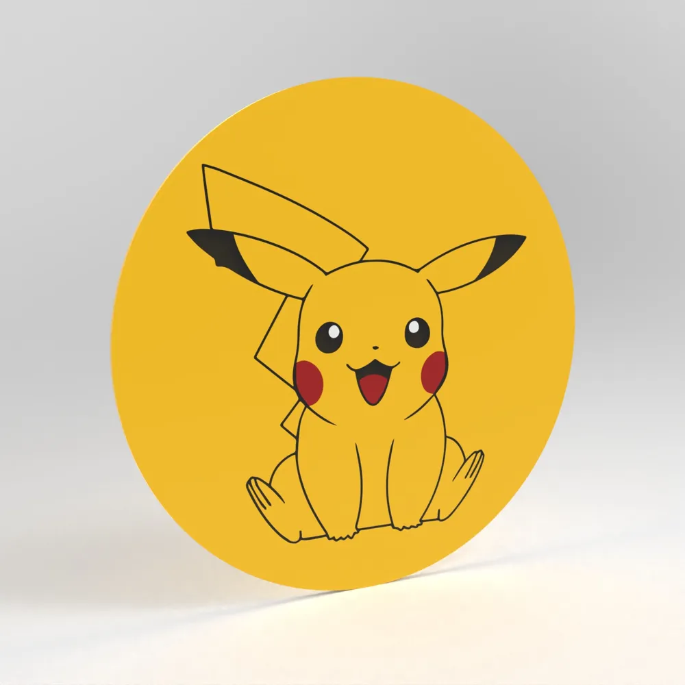 Pikachu Coaster or Wall-Art by Noisyyy - MakerWorld
