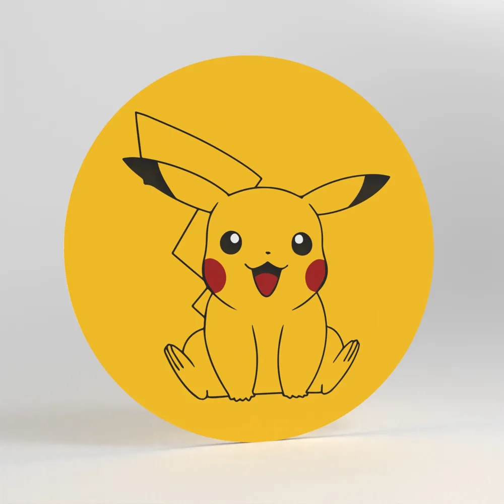 Pikachu Coaster or Wall-Art by Noisyyy - MakerWorld