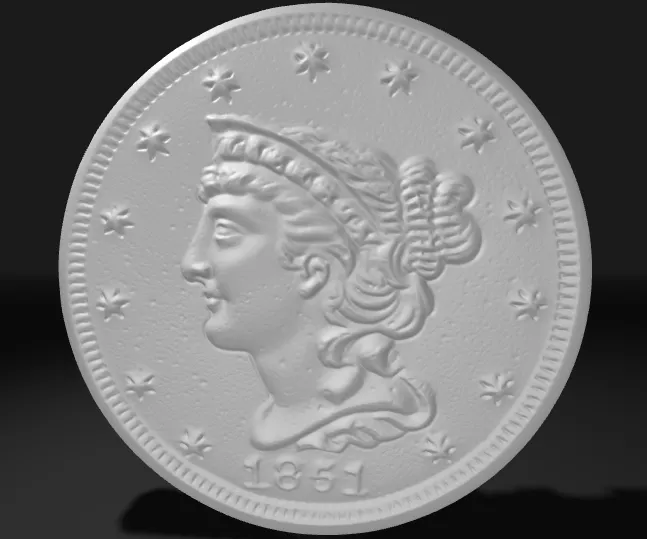 1851 USA half cent by Jollywhaler8288 MakerWorld: Download Free 3D Models