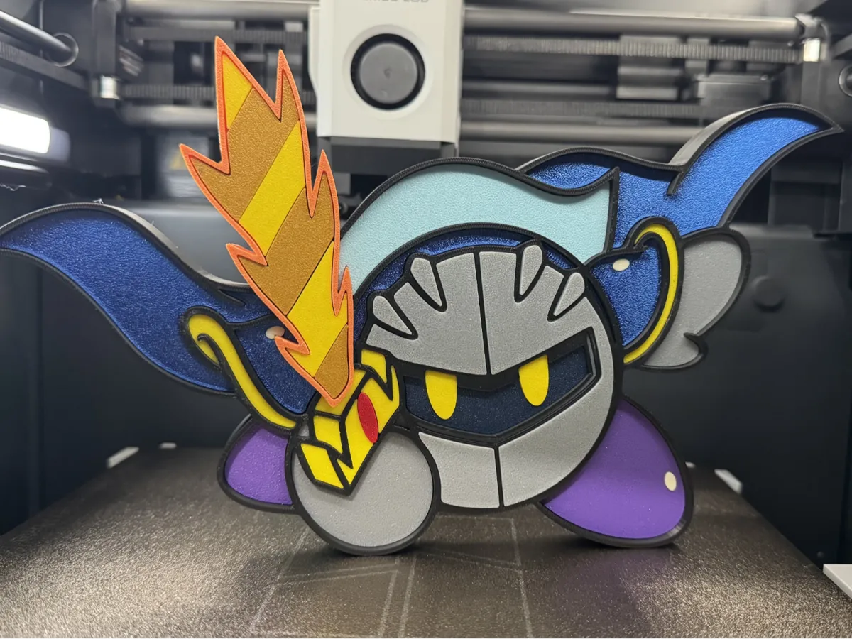 Meta Knight (NO AMS) Wall Art - Free 3D Print Model - MakerWorld