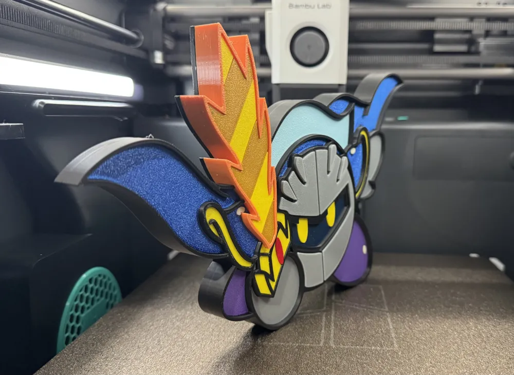 Meta Knight (NO AMS) Wall Art - Free 3D Print Model - MakerWorld